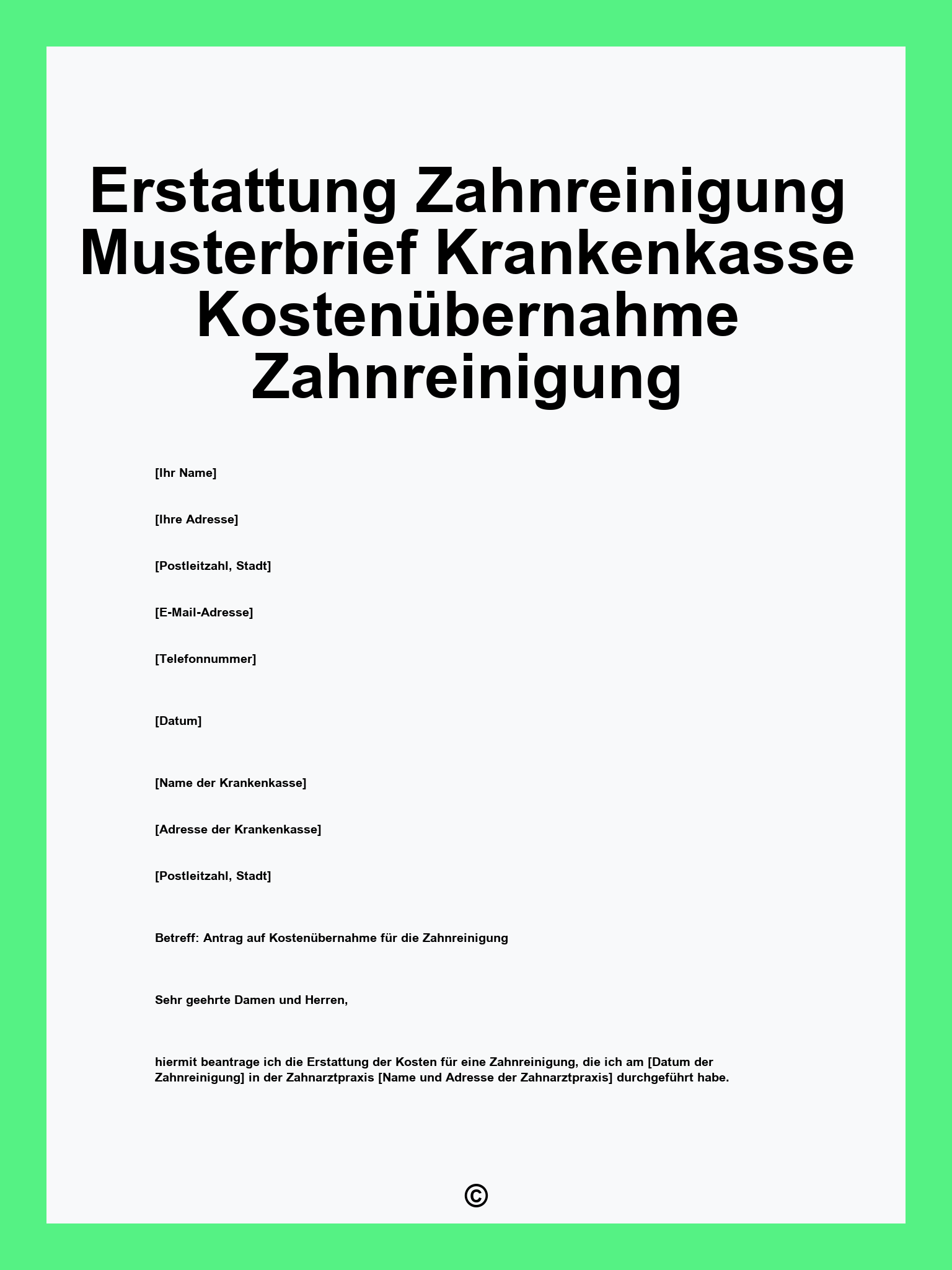 Erstattung Zahnreinigung Musterbrief Krankenkasse Kostenübernahme ... Erstattung Zahnreinigung Musterbrief Krankenkasse Kostenübernahme ...