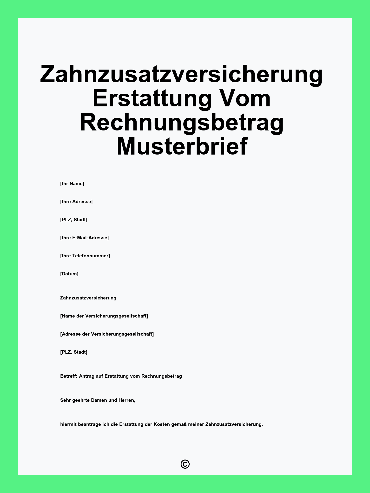 Zahnzusatzversicherung Rechnung Einreichen Muster